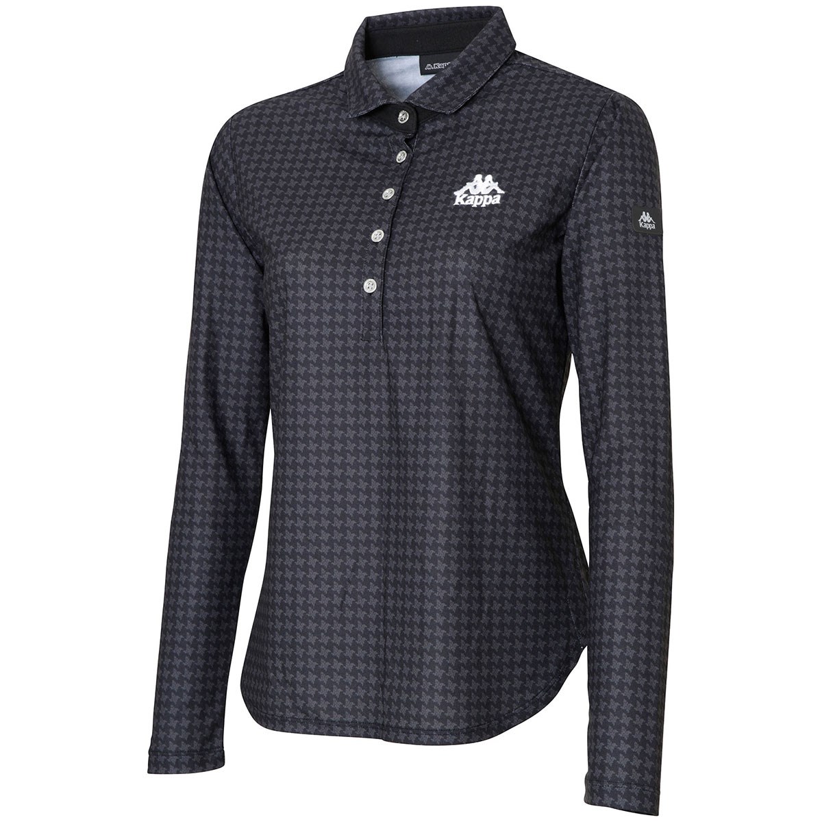 dショッピング |カッパ Kappa Kappa GOLF 総柄プリント長袖ポロシャツ M ブラック レディス | カテゴリ：ポロシャツ ...