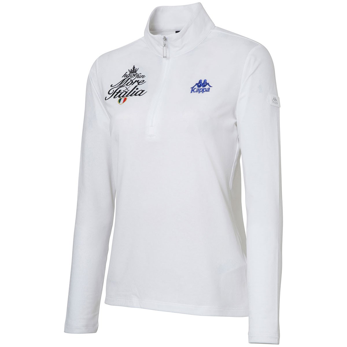 dショッピング |カッパ Kappa Kappa GOLF Outlast裏起毛 ストレッチハーフジップ長袖シャツ M ホワイト レディス ...