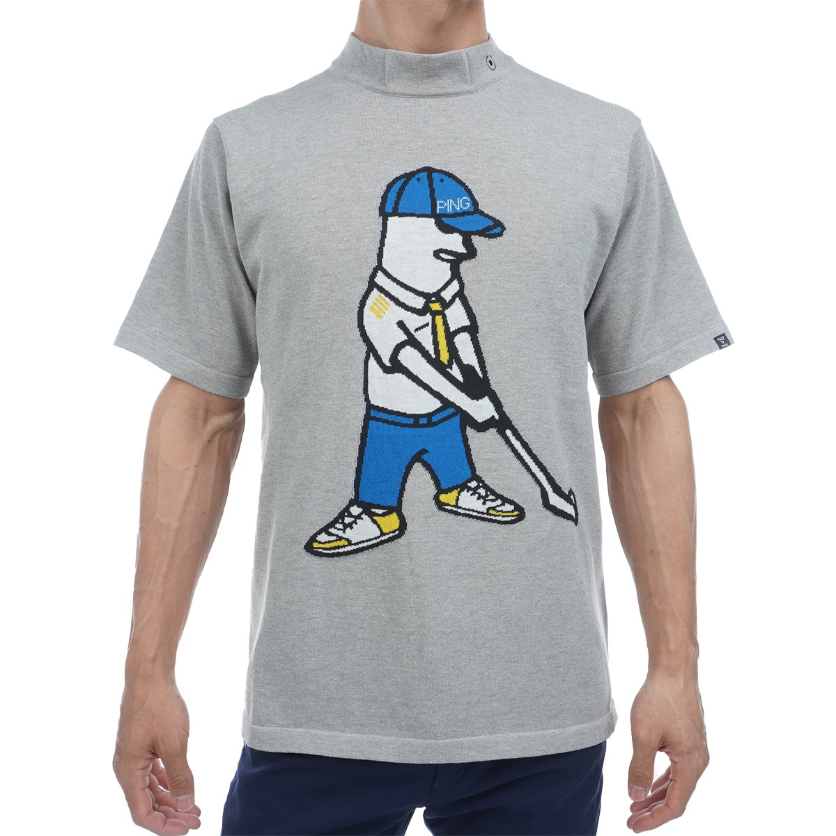 dショッピング |ピン PING Mr.PING ジャカード 半袖ハイネックセーター 3L グレー 020 | カテゴリ：セーター・トレーナー ...