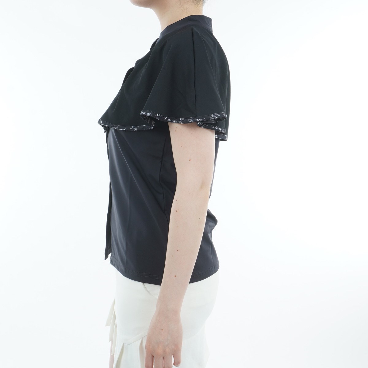dショッピング |レザレクション Resurrection ストレッチ ケープ スタンドカラー半袖シャツ M ブラック レディス | カテゴリ：ポロシャツ・シャツの販売できる商品 | GDO ...