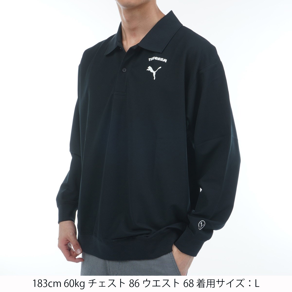 dショッピング |プーマ PUMA PUMA × TANGRAM 長袖ポロシャツ XL プーマブラック 01 | カテゴリ：ポロシャツ・シャツ ...